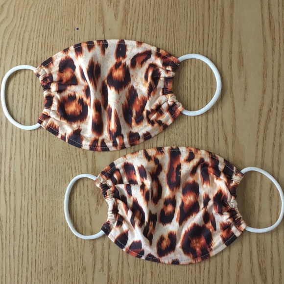 Accessories | New Bundle Of 2 Animal Print Face Masks Tanblack ...